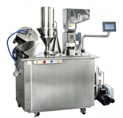 China Semi Auto Capsule Filling Machine JTJ-100A German PLC Auto Tray Rotation 26000 Capsules Per Hour for sale