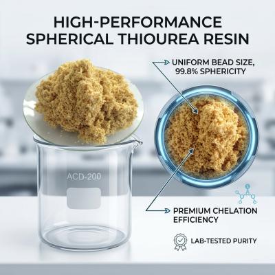 China ACD-200 Thiourea Chelating Resin High Adsorption Capacity Precious Metal Recovery Mining Industry for sale