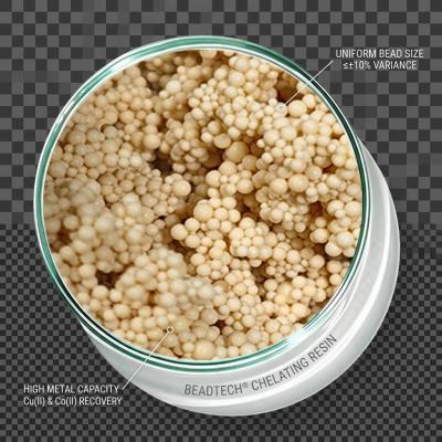 China ACD-100 Amino Carboxylic Acid Chelating Resin Recovers Cu Ni Zn from Hydrometallurgy Leach Solutions for sale