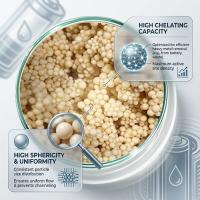 China ACD-100 Amino Carboxylic Acid Chelating Resin Removes Nickel Cobalt from Battery Wastewater Treatment for sale