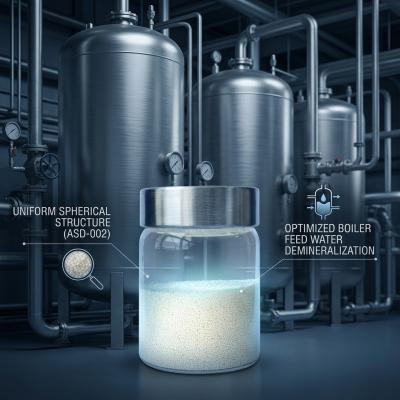 China ASD-002 Anion Exchange Resin 99.8% Purity High Capacity Media for Boiler Feed Water Nitrate Control for sale