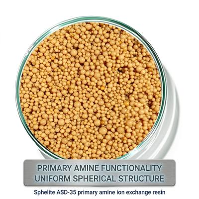 China Sphelite ASD-35 Primary Amine Resin Natural Gas Sweetening for CO2 Removal for sale