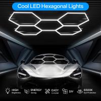 China K&C Hexagon Light LED Ceiling Wall Detailing Studio Posh Workshop Light Diy Led Honeycomb Car Workshop Garage Work Light for sale