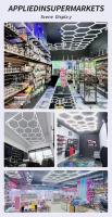 China 615W LED Hexagon Light Modular Ceiling Lighting System for Garage Gym Workshop Office Connectable Honeycomb LED Hex Light Panels for sale