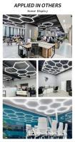 China 615W LED Hexagon Light Modular Ceiling Lighting System for Garage Gym Workshop Office Connectable Honeycomb LED Hex Light Panels for sale