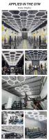 China 615W LED Hexagon Light Modular Ceiling Lighting System for Garage Gym Workshop Office Connectable Honeycomb LED Hex Light Panels for sale