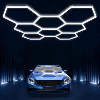 China LED Hex Light Hexagon Panel Lighting System Modular Connectable Honeycomb Ceiling Lights For Home Garage Studio Office for sale