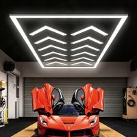 China 624W LED Hexagon Light Modular Ceiling Lighting System for Garage Gym Workshop Office Connectable Honeycomb LED Hex Light Panels for sale