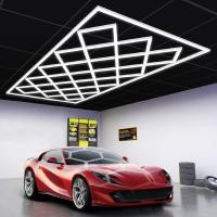 China LED Hexagon Light Modular Ceiling Lighting System for Garage Gym Workshop Office Connectable Honeycomb LED Hex Light Panels for sale
