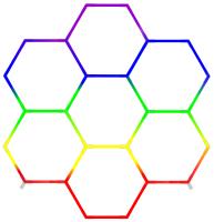 China RGB LED Hexagon Light Modular Ceiling Lighting System for Garage Gym Workshop Office Connectable Honeycomb LED Hex Light Panels for sale