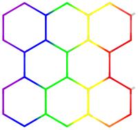 China RGB LED Hexagon Light Modular Ceiling Lighting System for Garage Gym Workshop Office Connectable Honeycomb LED Hex Light Panels for sale