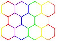 China RGB LED Hexagon Light Modular Ceiling Lighting System for Garage Gym Workshop Office Connectable Honeycomb LED Hex Light Panels for sale