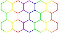 China RGB LED Hexagon Light Modular Ceiling Lighting System for Garage Gym Workshop Office Connectable Honeycomb LED Hex Light Panels for sale