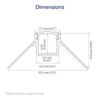 China Aluminum LED Profile for recessed led profile Drywall gypsum wall corner linear lighting for sale