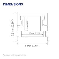China Anodized Small 8*7.5mm LED Strip Aluminium Profile with End caps for sale