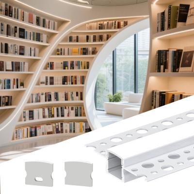 China Led Light Strips Aluminium Channel With Pc Cover K6 Recessed Drywall Plaster Gypsum Led Aluminum Profile K&C for sale