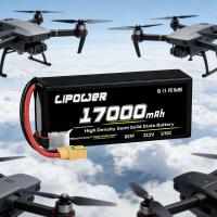 China 17000mAh 10C Rechargeable Lipo Battery Pack for FPV Racing Drone Long Flight Time for sale