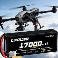 China 17000mAh 10C Rechargeable Lipo Battery Pack for FPV Racing Drone Long Flight Time for sale