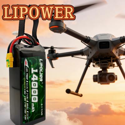 China 14000mAh 4S 6S Lipo Drone Battery High C Rate 800 Cycle Rechargeable Pack for FPV Racing UAV for sale