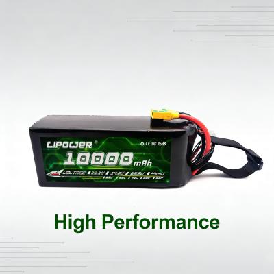 China 6S 22.2V 10000mAh 25C Lipo Battery UAV FPV Drone Battery Pack for Agriculture for sale