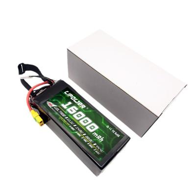 China Rechargeable 6S 22.2V 16000mAh 25C Lipo Drone Battery Pack for Multiaxis UAV RC Airplane for sale