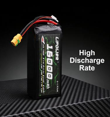 China Rechargeable 6S 22.2V 16000mAh 25C Lipo Battery Pack for Agriculture Drone FPV for sale