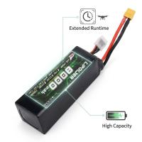 China Slim 6S 22.2V 5200mAh 75C Lipo Pouch Pack for 10 Inch Cinelifter Aerial Frames for sale