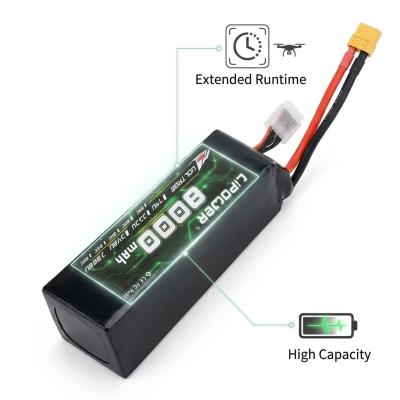 China Slim 6S 22.2V 5200mAh 75C Lipo Pouch Pack for 10 Inch Cinelifter Aerial Frames for sale