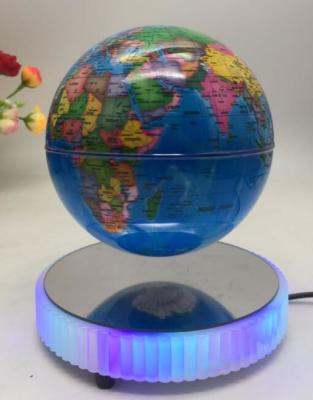 China new led light magnetic floating world globe with lighting 8inch for sale