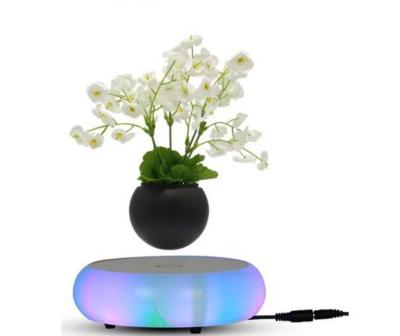 China led light magnetic floating levitating air bonsai tree plant Floating Pot for sale