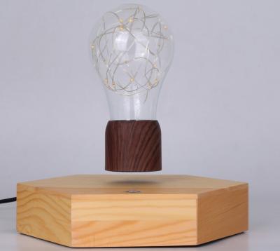 China octagon magnetic levitation FLOATING  wireless lamp bulb night light for sale