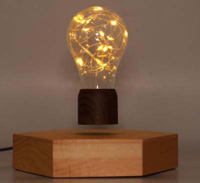 China octagon magnetic levitation FLOATING  wireless lamp bulb night light for sale