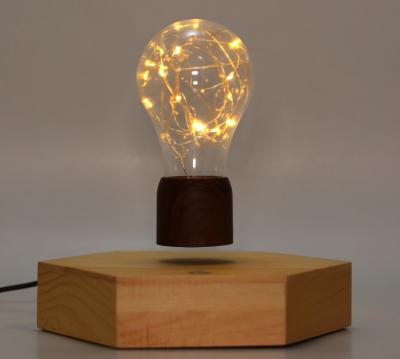 China octagon magnetic levitation FLOATING  wireless lamp bulb night light for sale