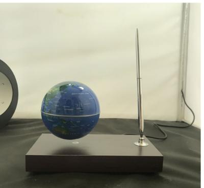 China Magnetic Levitation Floating bottom 4inch globe with pen for sale