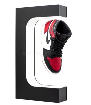 China LED light 360 spining magnetic levitating floating pop shoes display stands for sale