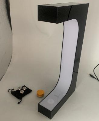China LED light 360 spining magnetic levitating floating pop shoes display stands for sale