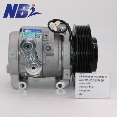 China New Shuangqing 24V Air Conditioning Compressor 10S15C benz Freightliner Cascadia 2010-2011 8PK OEM A4722300111 HHMB062 High for sale