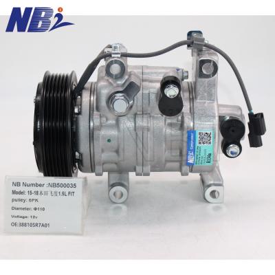 China New 10SE11C 6PK 12 Volts AC Compressor for Honda Fit 1.5L 2015-2018 Without Pipe Cap 388105R7A01 388105R7A02 for sale