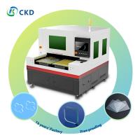 China 2-Head Irregular Glass Cutting / Optical Glass Laser Cutting Machine With HTI Control System for sale