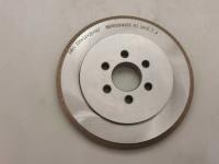 China 14D1 Sintered Diamond Grinding Wheel 120×12×25×6×1.6mm for Surface Grinding and 60° Edge Chamfering for sale