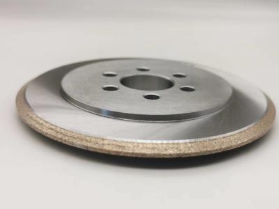 China 14D1 Sintered Diamond Grinding Wheel 120×12×25×6×1.6mm for Surface Grinding and 60° Edge Chamfering for sale