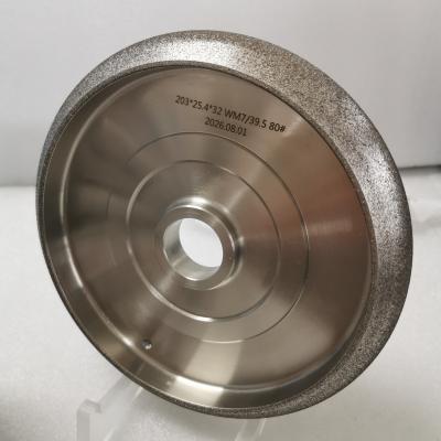 China Customized Electroplated CBN Wheel With 203mm OD And WM 7/39.5 Profile For Wood Band Saw Sharpening for sale