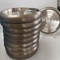 China Customized Electroplated CBN Wheel With 203mm OD And WM 7/39.5 Profile For Wood Band Saw Sharpening for sale