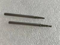 China Electroplated Diamond Grinding Pins With Steel Body Grit Number D30/35, R1*3*10*45*3 for sale