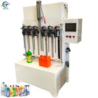China Chemical Filling Machine PLC Beverage Plastic Bottle Handling Liquid Detergent Bleach Acidic Corrosive Substances Semi Automatic for sale