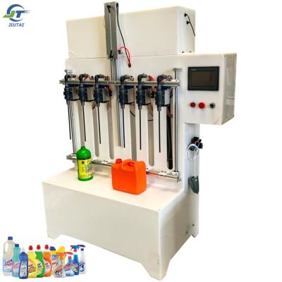 China Chemical Filling Machine PLC Beverage Plastic Bottle Handling Liquid Detergent Bleach Acidic Corrosive Substances Semi Automatic for sale