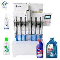 China Small Semi Automatic Plastic Chemical Detergent Liquid 1000ml Bottle Gravity Chemical Filling Machine for sale