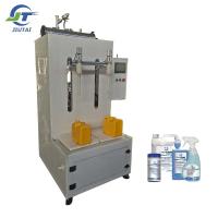China Customized Head 84 Disinfectant Bleach Bottle Semi-Automatic Chemical Weighing Filling Machine for sale
