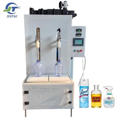 China Semi-Automatic 5 Gallon Pail Bleach Ammonia Solution Weighing Filling Precision Gear Pump Filling Machine for sale