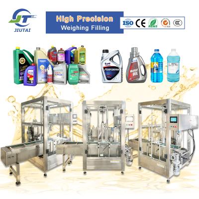 China Full Automatic Rotor Pump  Antifreeze Production Line Antifreeze Coolant Liquid Jerrycan Weighing  Filling Machine for sale